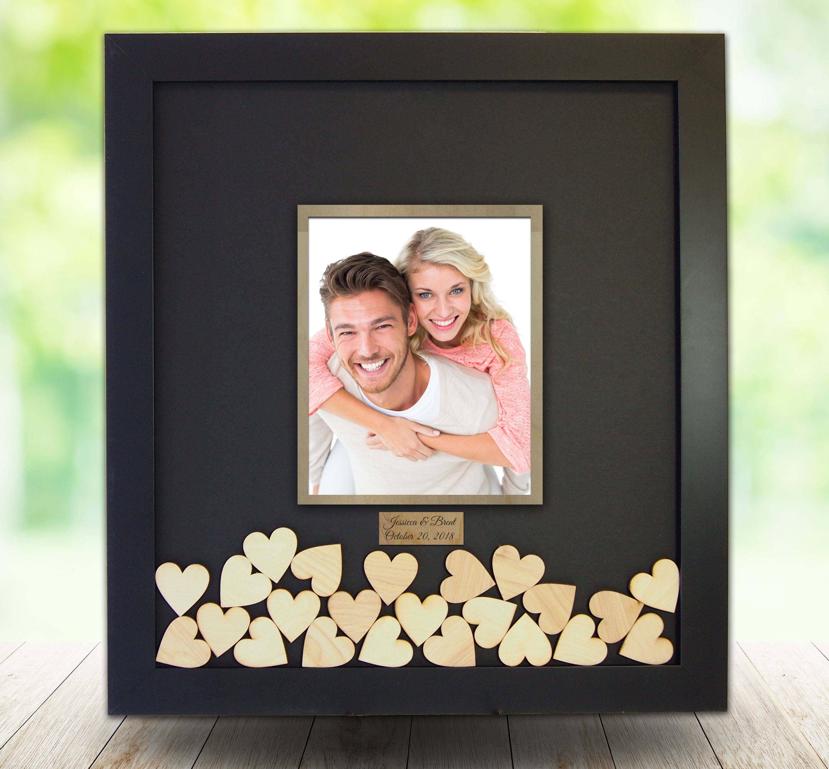 Guest Book Drop Box Frame With Photo Opening, Wedding, Guestbook, Frame ...