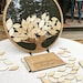 Round Guest Book Frame Alternative Guest Book, Wooden Tree Insert With ...