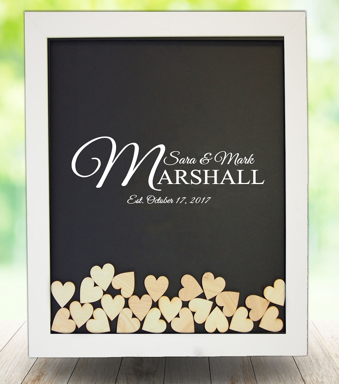 Guest Book Drop Box Frame, Wedding Guest Book Alternative, Guest Book ...