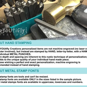 Personalized Gold Tone Metal Tag Rustic Hand Stamped BRASS | Etsy