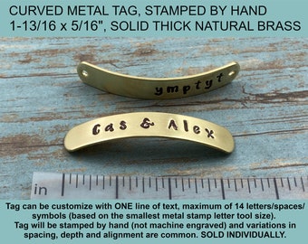 Custom Year or Date Tags Hand Punched Brass and Metal Tag or Plate Hand ...