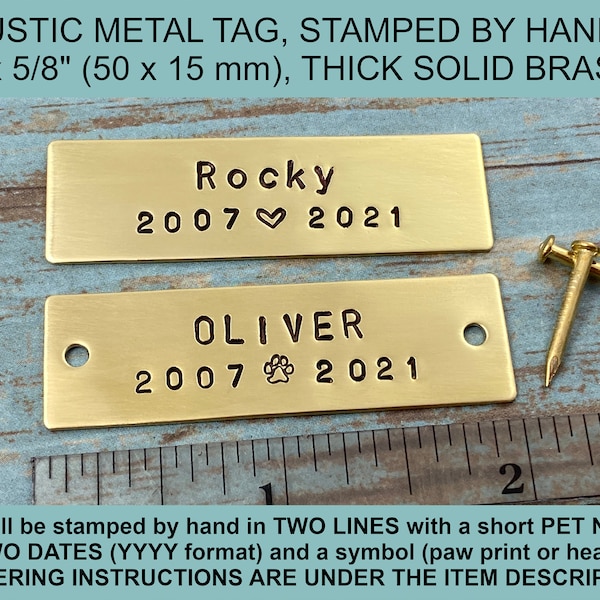 Metal Name Plate for Grave Marker - Etsy