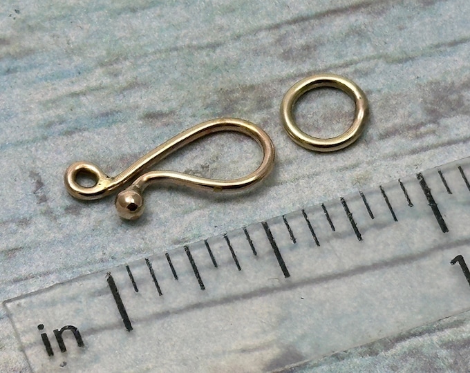 Genuine Solid Natural BRONZE Hook and Eye Clasp, Bronze Hook Clasp for ...