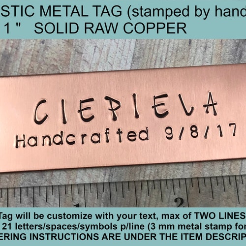 Engraved Brushed Copper Plate Picture Frame Art Label Name Tag - Etsy