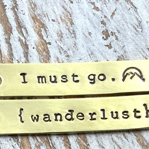 ONE Small Personalized Metal Tag, Rustic Hand Stamped Solid Brass Tag ...