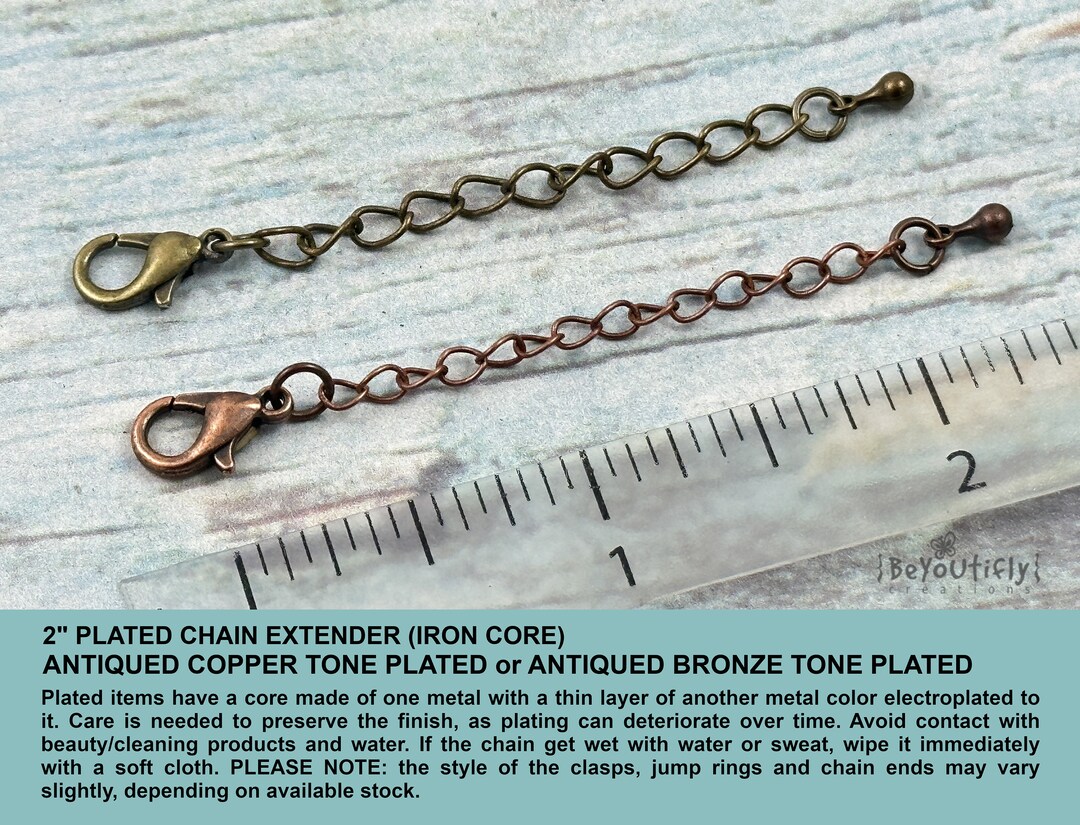 ONE Chain Extender, Antique Bronze Tone PLATED Iron Chain Extender OR ...