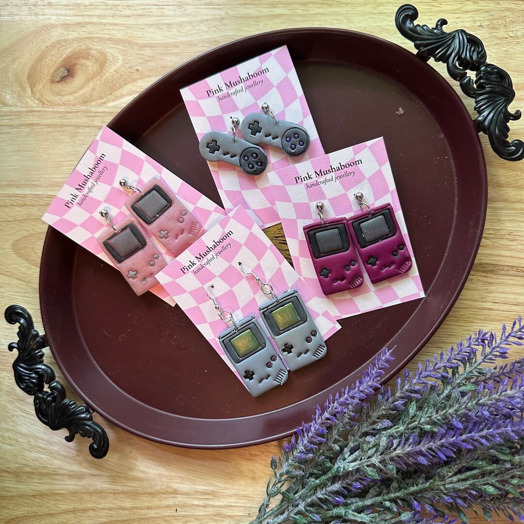 Nintendo Game Boy Super Nintendo Controller Polymer Clay Earrings Drop ...