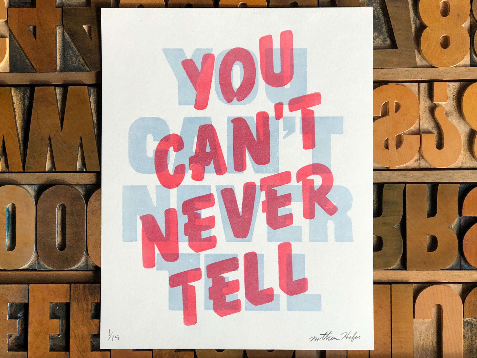 You Can't Never Tell Small Letterpress-printed Poster - Etsy Ireland