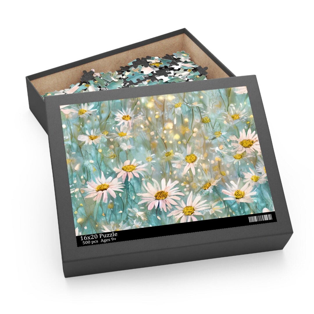 Daisy Wild Flower White Daisy 500 Piece Puzzle in Box. Gift for Aunt ...