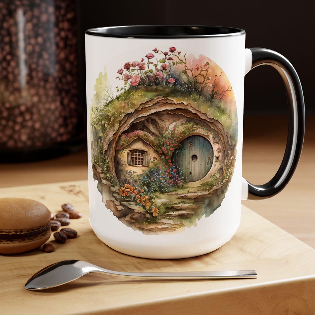 Hobbit House Watercolor Ceramic Shire Coffee Mug Gift for Christmas ...
