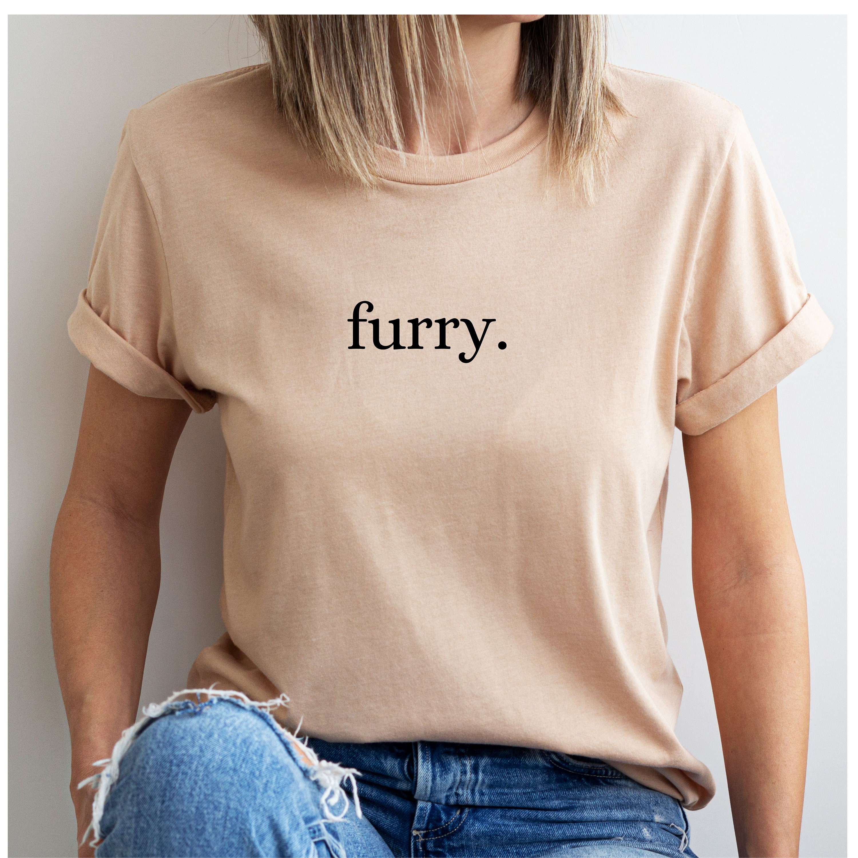 Furry Fursona Minimal Fursuit Pride T-shirt Short Sleeve Tee, Cosplay ...