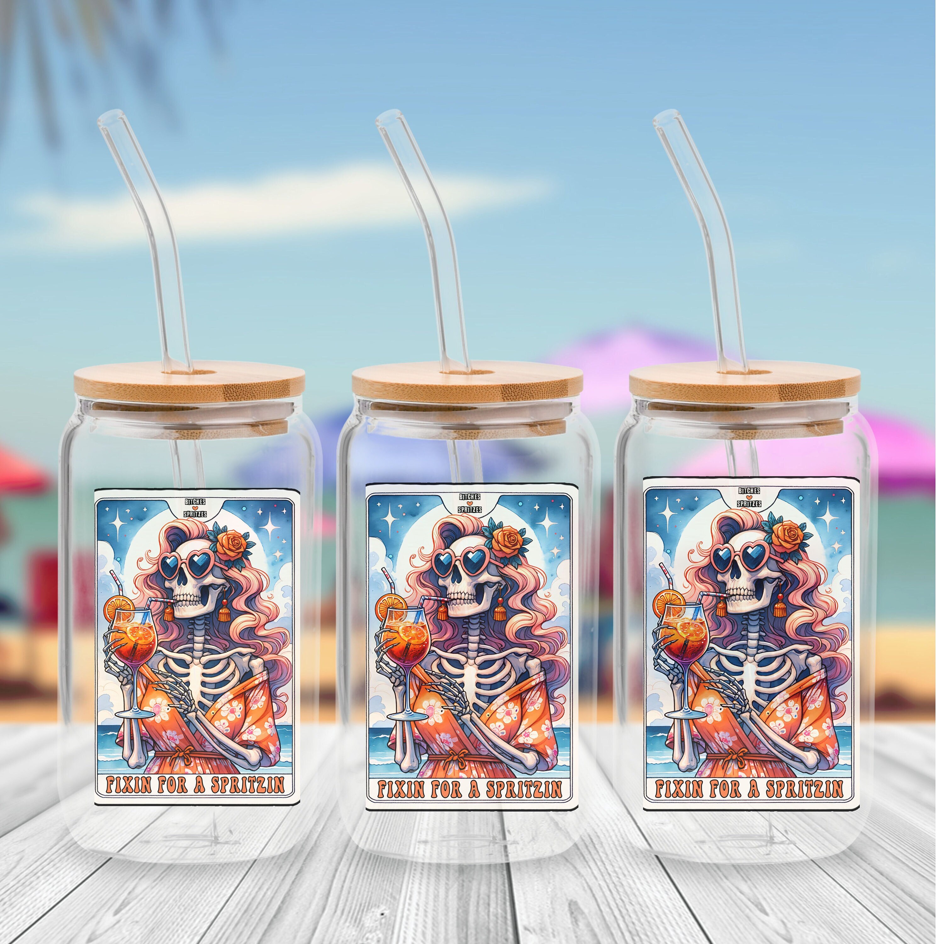 Aperol Spritz 16 0z Tarot Card Glass Tumbler, Aperol Spritz ...