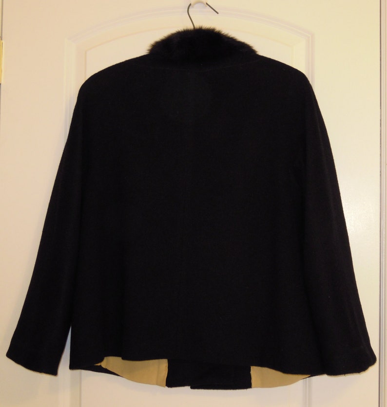 Wool Coat Black Jacket Old & King Portland Cropped Jacket - Etsy