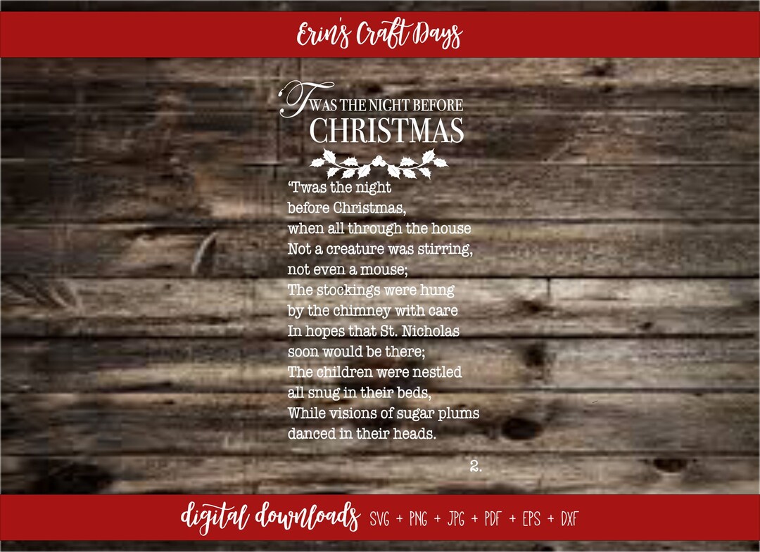 DIGITAL Twas the Night Before Christmas - Etsy