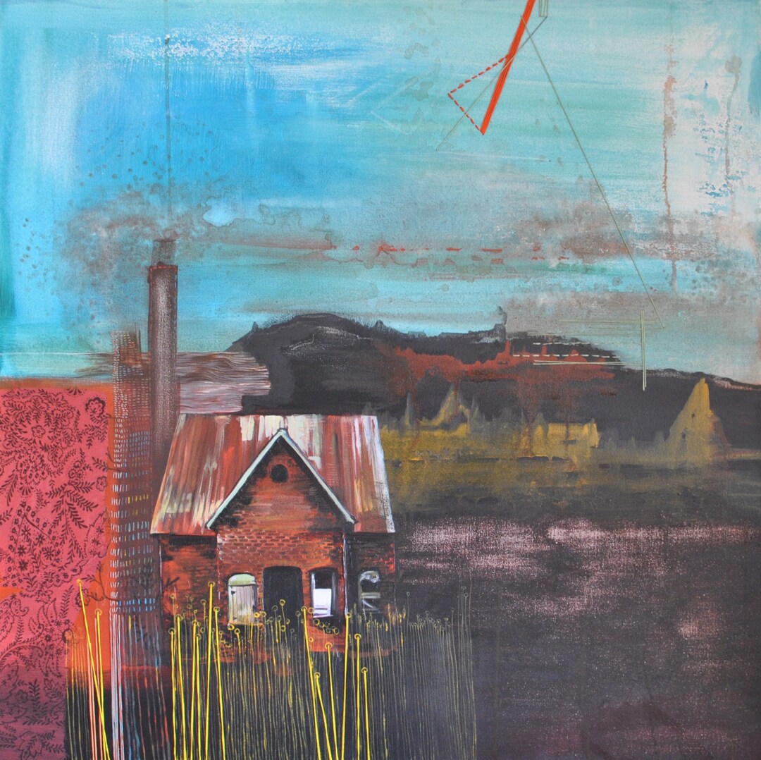 Original Oil Painting "to Build A Home" Aka "kite" by Emily May Carson ...