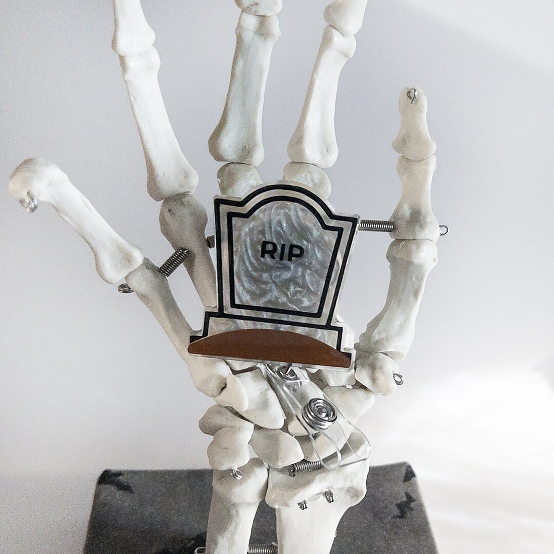 RIP Tombstone Retractable ID Badge Reel: Halloween Spooky Goth - Etsy