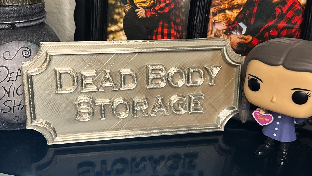 3D Printed Mortuary Plaque: Spooky Goth Decor - Etsy
