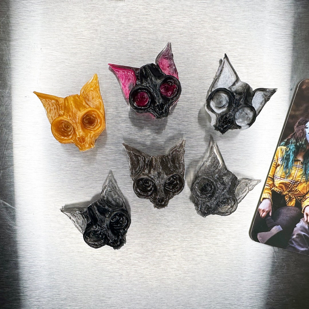 Mini Cat Skull Magnet Goth Kitchen Accessories Gothic Kitchen Goth Gift ...