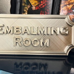 3D Printed Mortuary Plaque: Spooky Goth Decor - Etsy