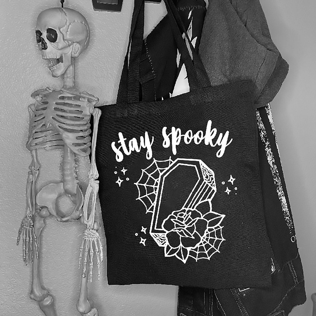 Stay Spooky Tote Bag | Goth Tote Bag | Goth Accessories for Her ...