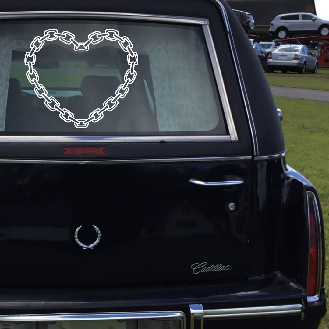 Chain Heart Vinyl Decal Sticker Goth Decals | Goth Car Decor | Goth Car ...