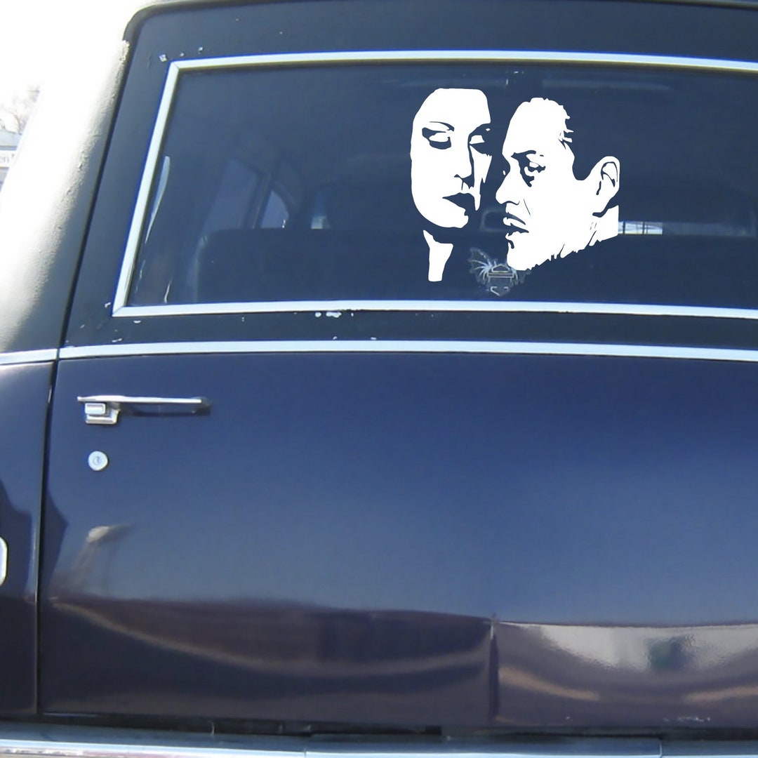 Gomez and Morticia Addams Vinyl Decal: Goth Car Decor - Etsy