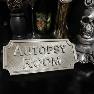 3D Printed Mortuary Plaque: Spooky Goth Decor - Etsy