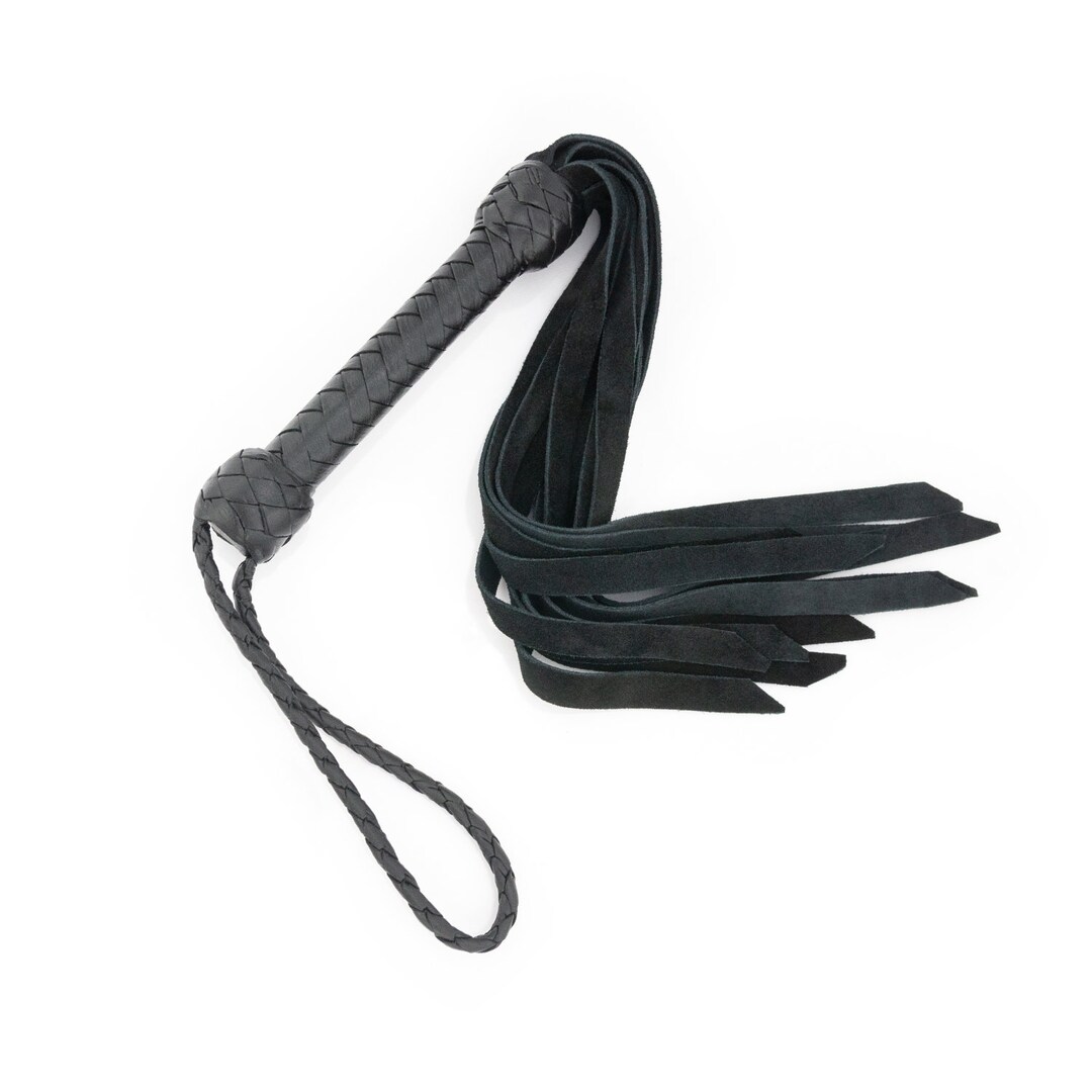 BDSM Mini Flogger and Fetish Massager - Black Suede Travel Flogger - Etsy