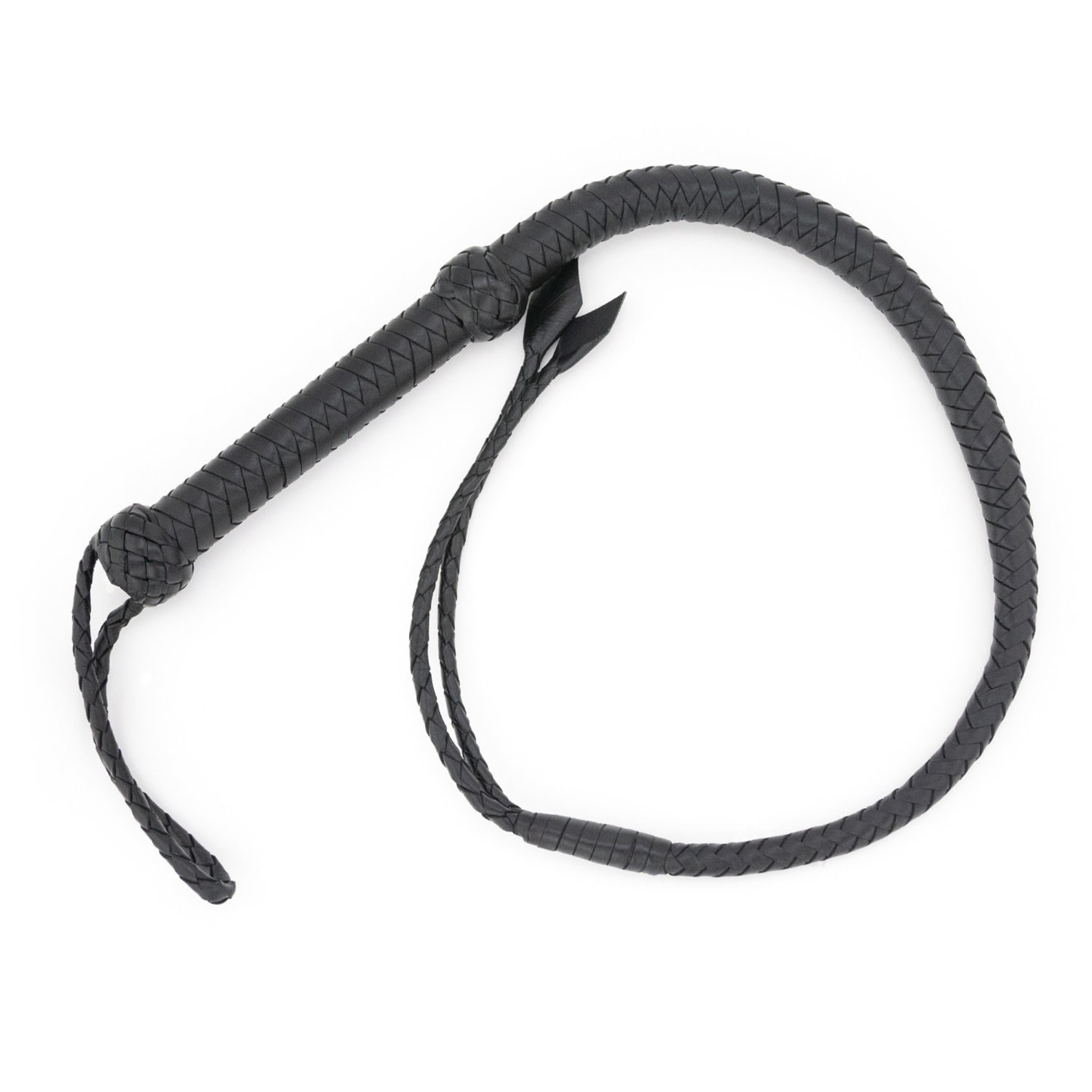 Spanking Fetish Twin Tail Leather Whip for Slave Whipping BDSM Braided ...