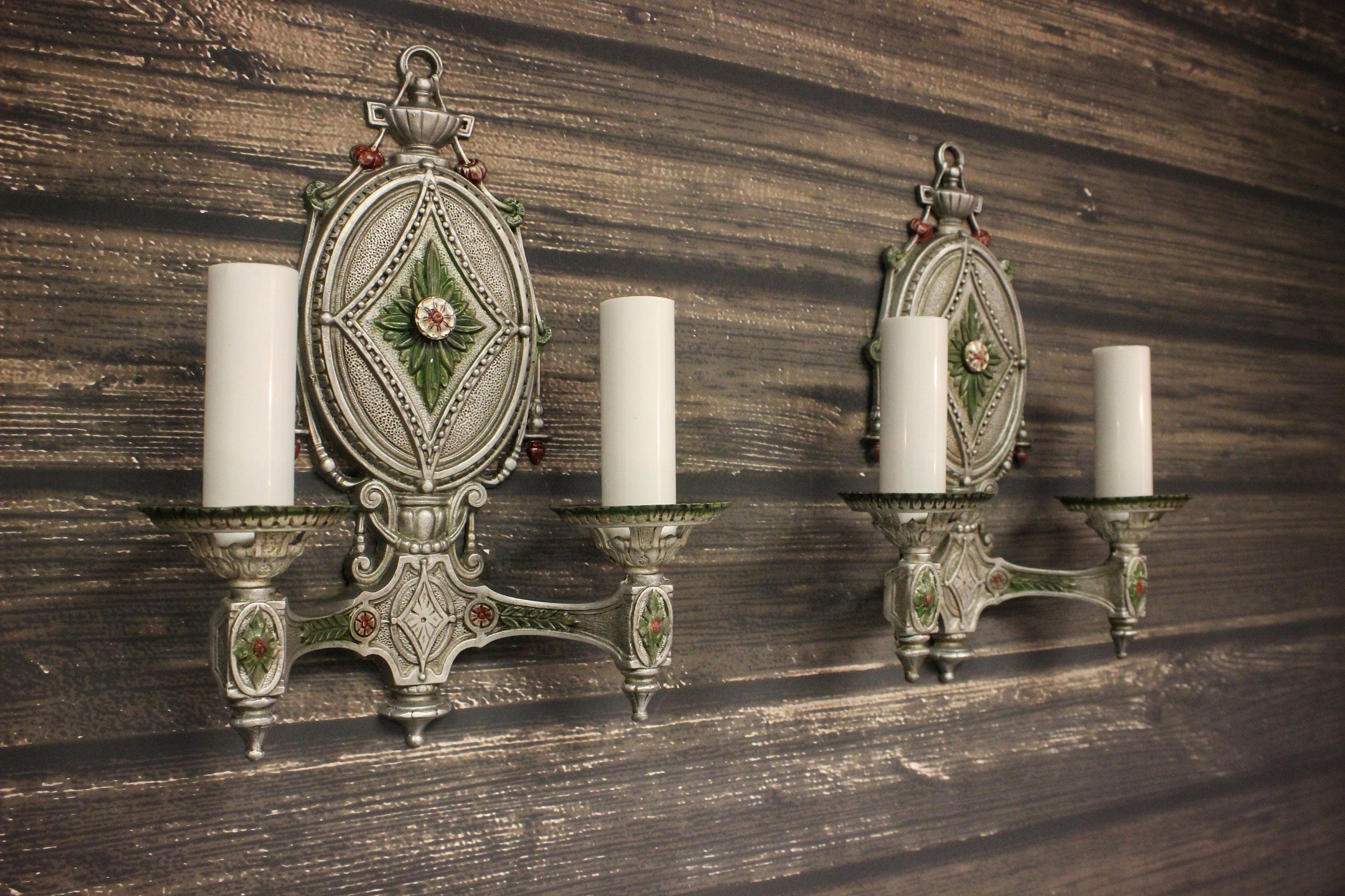 Antique 1920s Neoclassical Sconce Pair Art Nouveau Victorian | Etsy