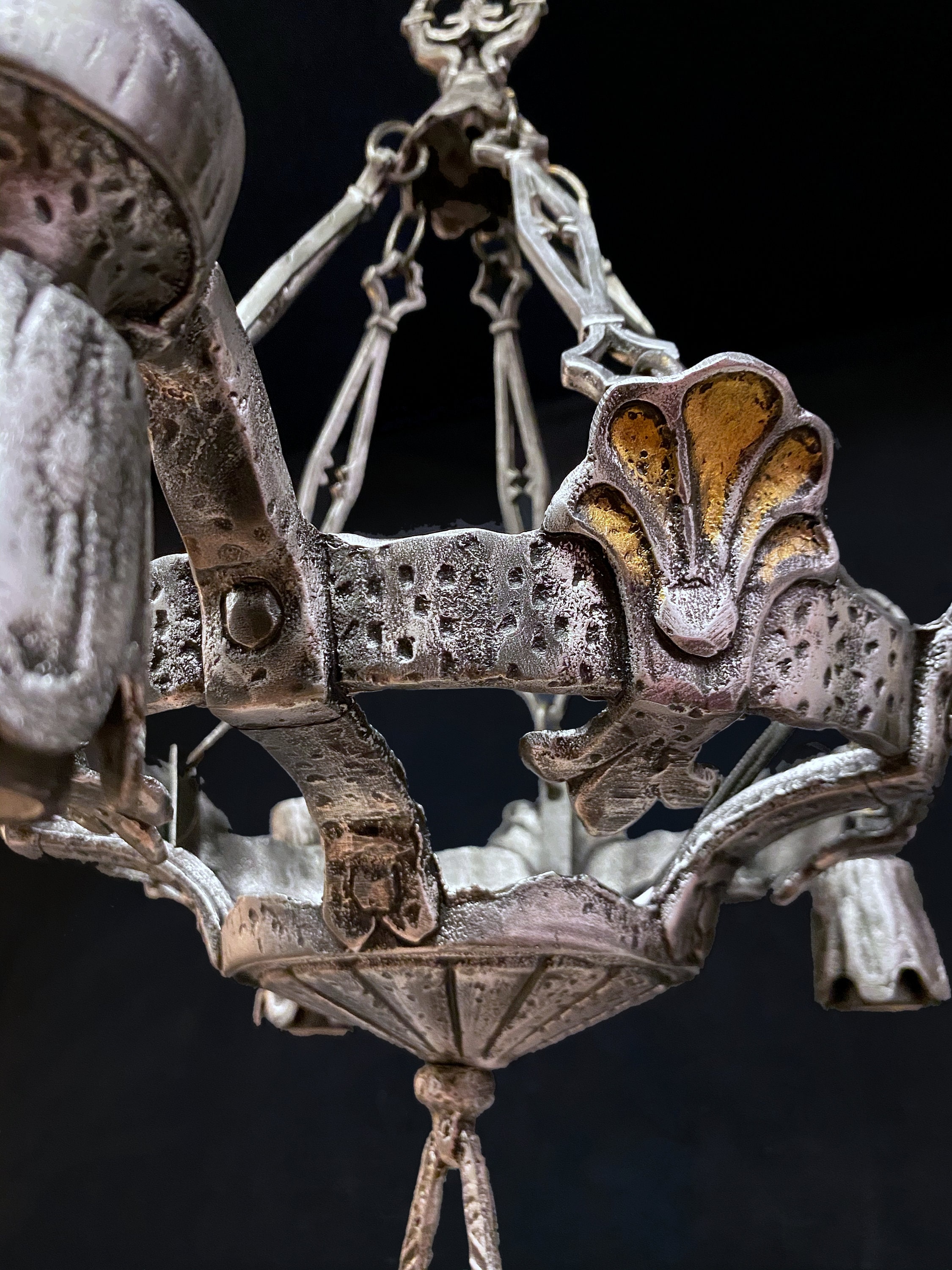 Antique Hanging Light by Electrolier. Gothic Revival, Tudor, Mission ...