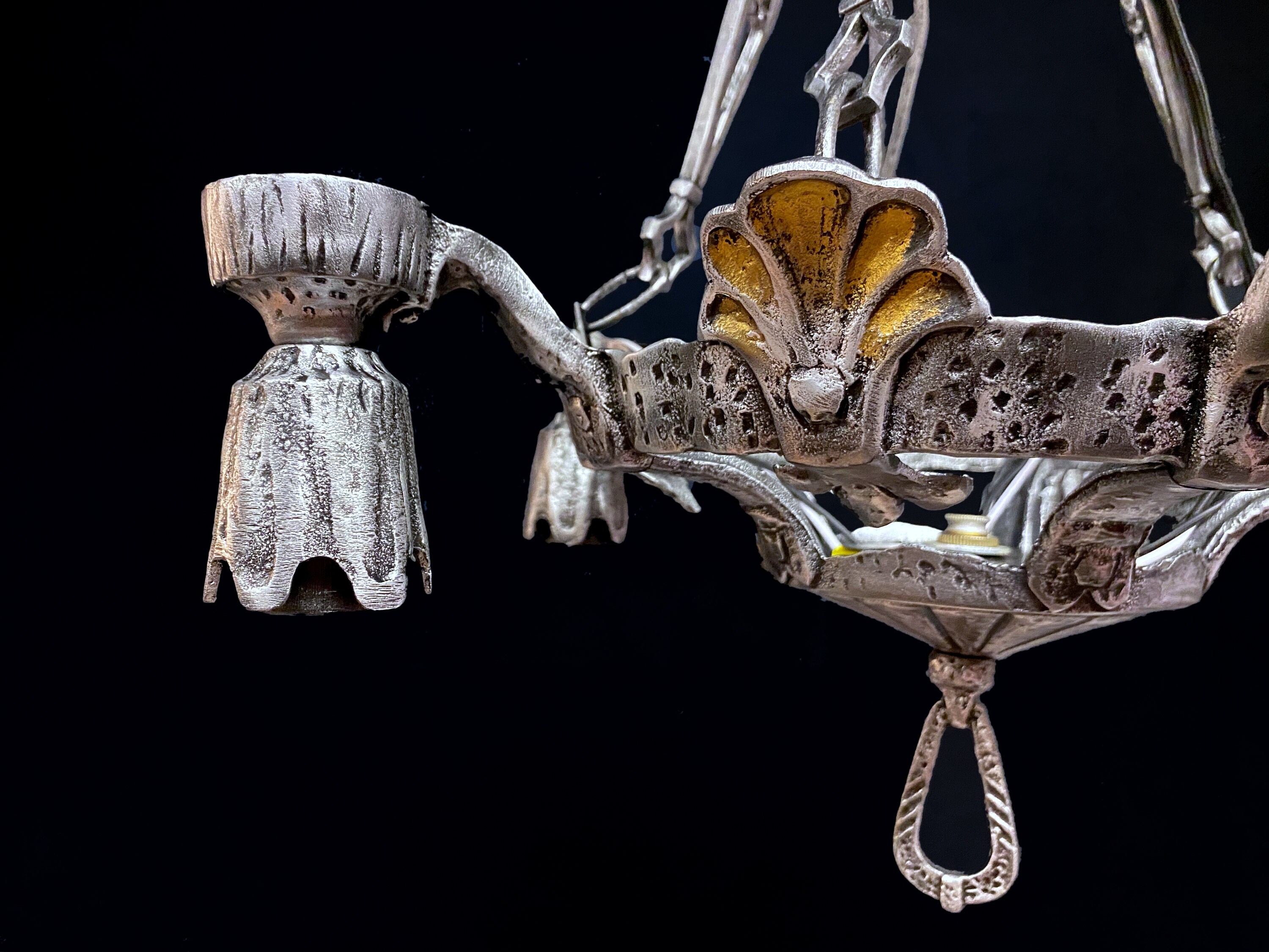 Antique Hanging Light by Electrolier. Gothic Revival, Tudor, Mission ...