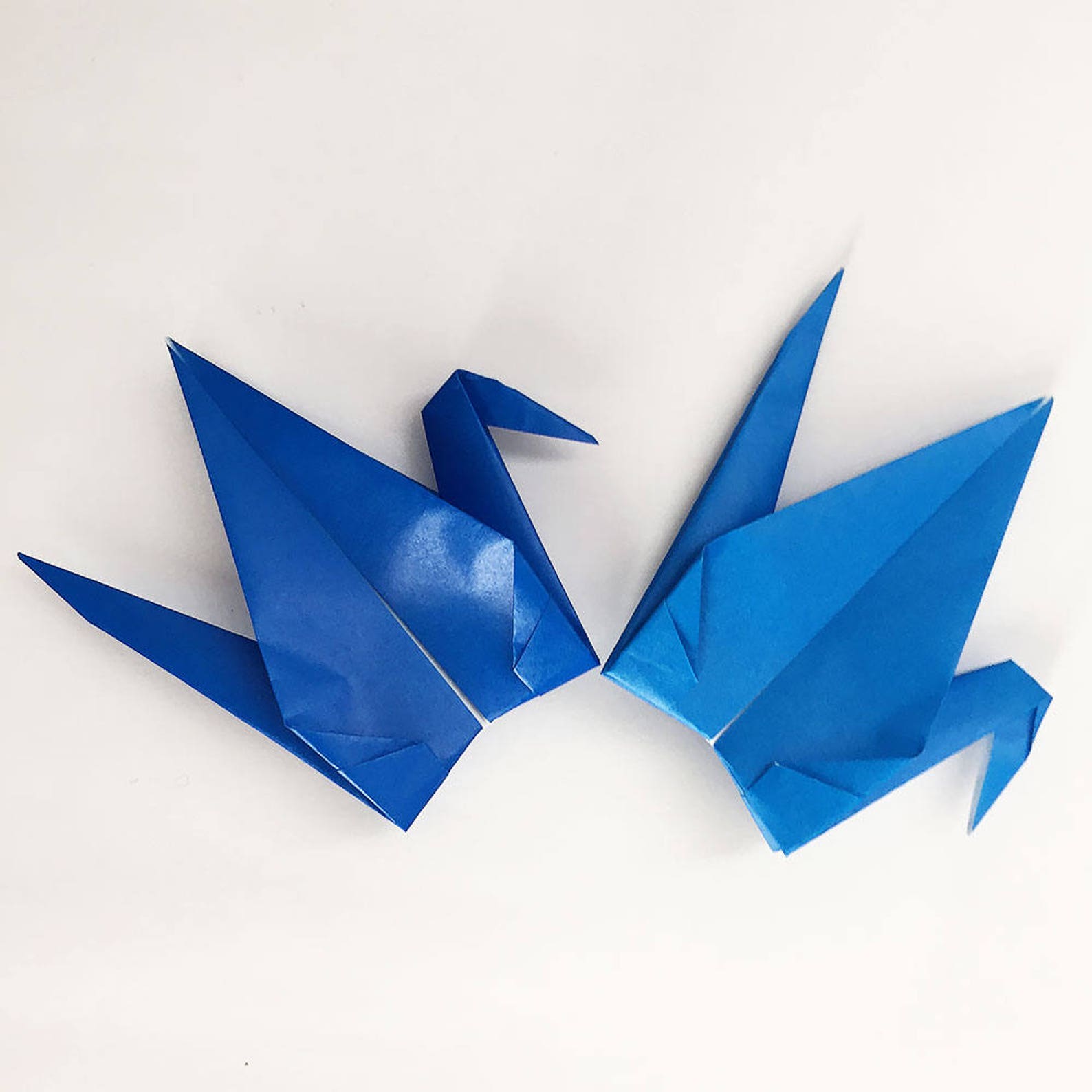 100 6 Origami Paper Cranes Blue Tones Tsuru Wedding | Etsy