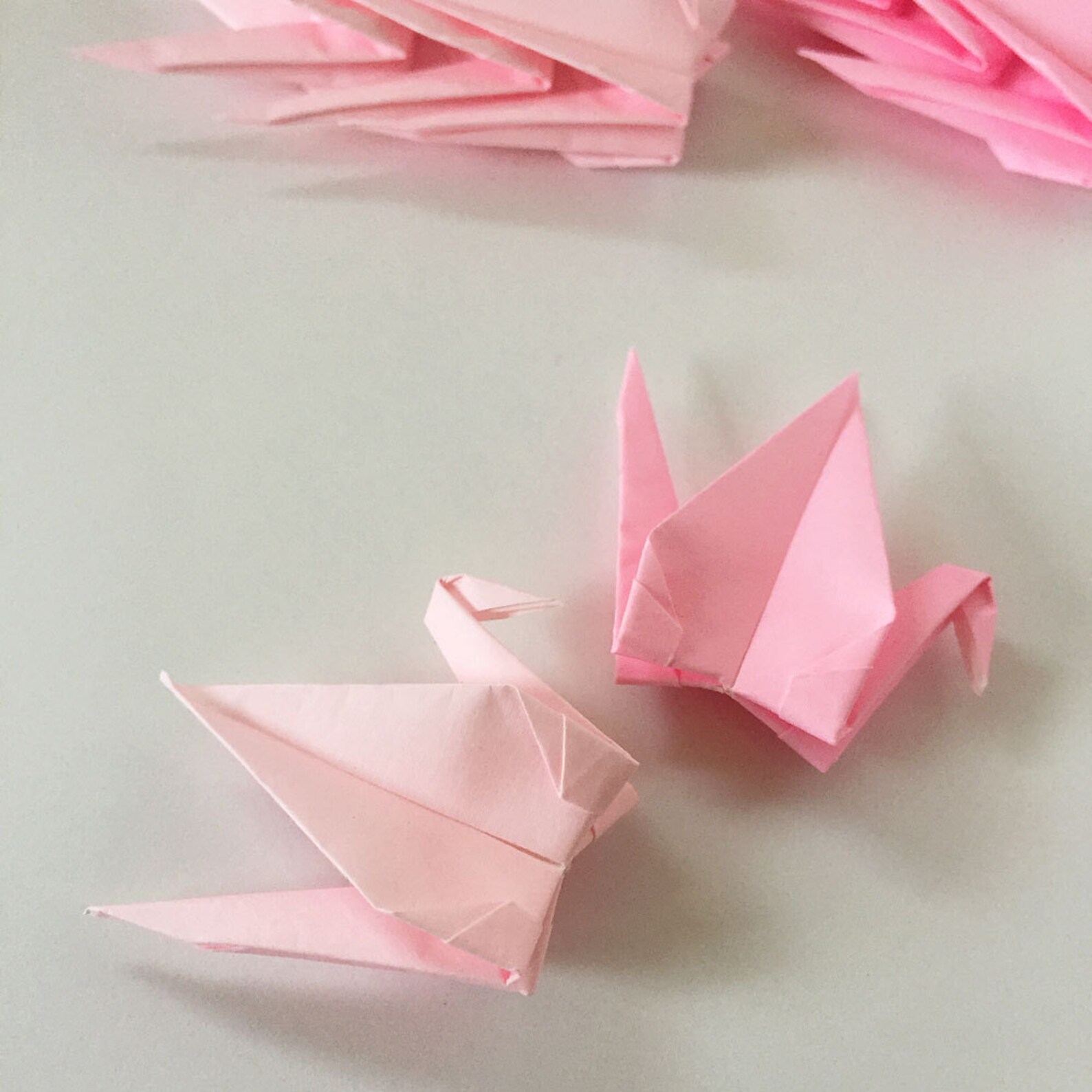 100 3 Origami Paper Cranes Pink Tones Tsuru Wedding - Etsy