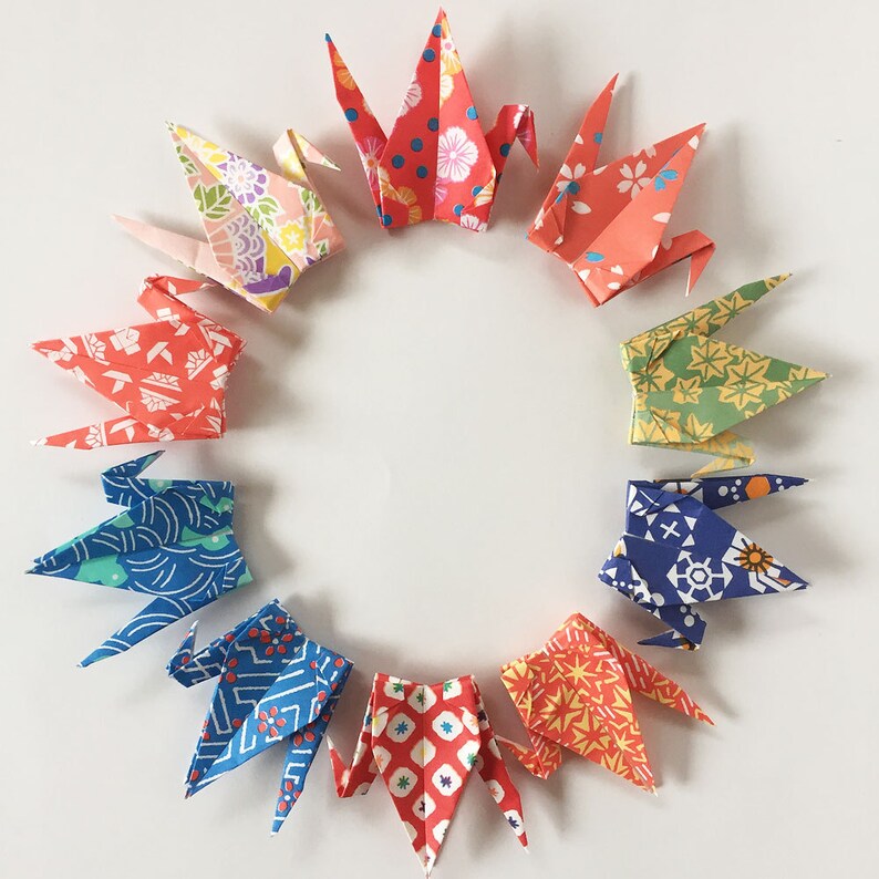 1000 3 Origami Paper Cranes Multi Pattern Chiyogami - Etsy