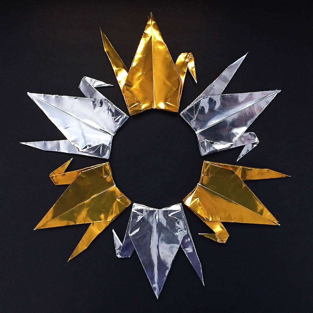 100 6 Gold and Silver Origami Paper Cranes Wedding - Etsy