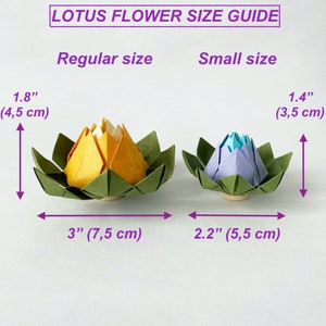 Set of Origami Lotus Flowers in Pearlescent Tant Paper, Weddings Favors ...