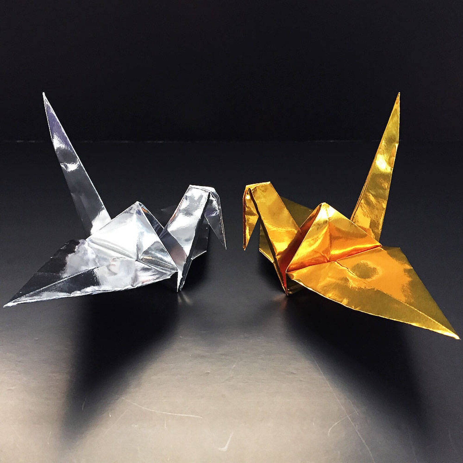 100 6 Gold and Silver Origami Paper Cranes Wedding - Etsy