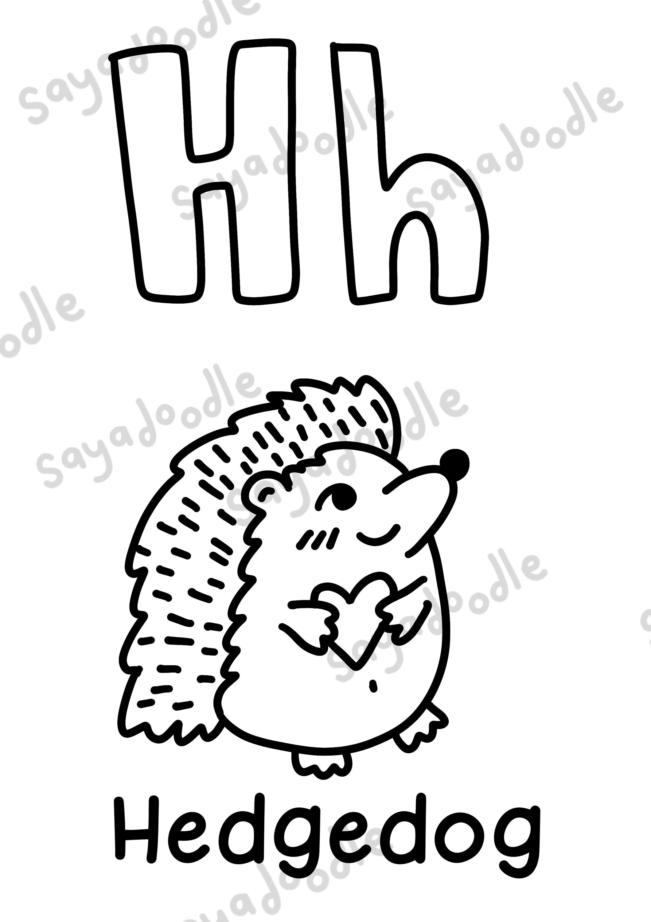 Coloring Book, Alphabet, Cute, Kindergarden, Kawaii, Colour Booklet ...