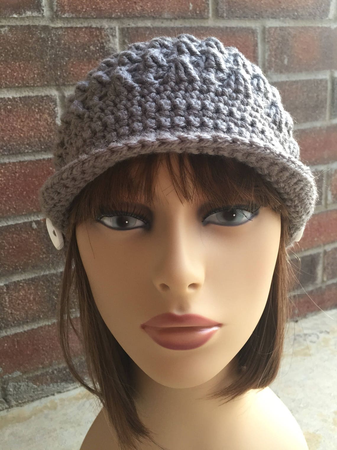 New Crocheted bumpy Gray/grey Hat - Etsy