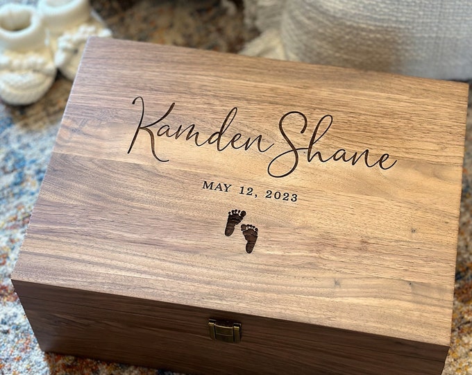 Baby Keepsake Box, Memory Gift Box, Baby Shower Gift, Baby Keepsake ...