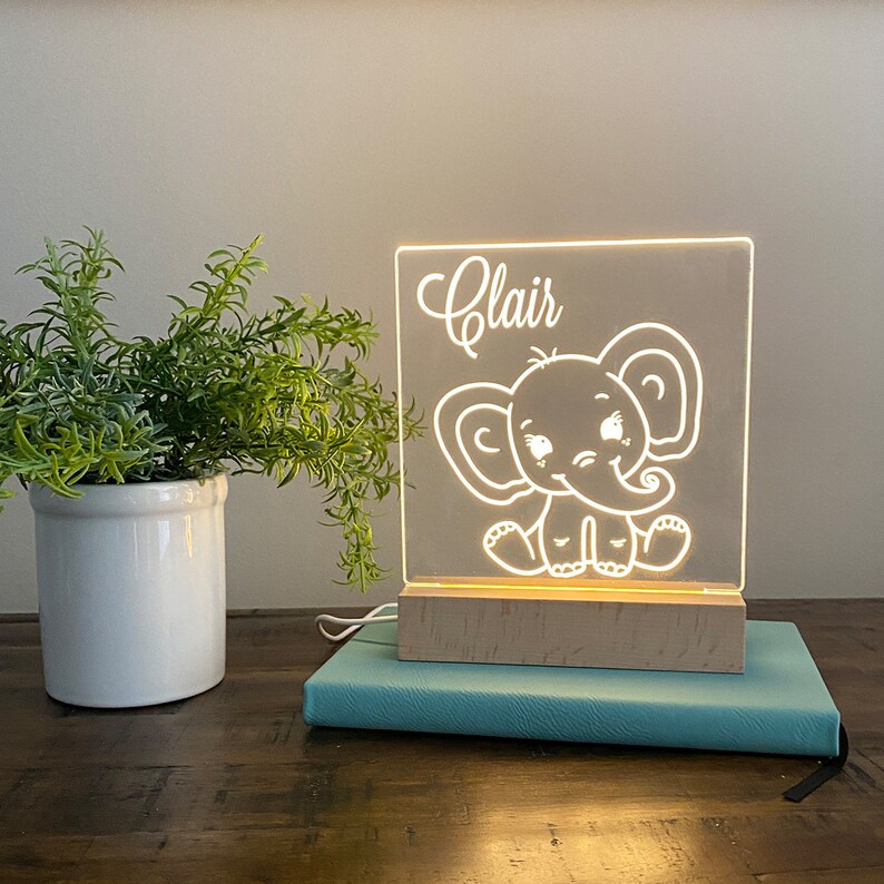 Elephant Night Light Night Light Kids Bedroom Nursery Night - Etsy