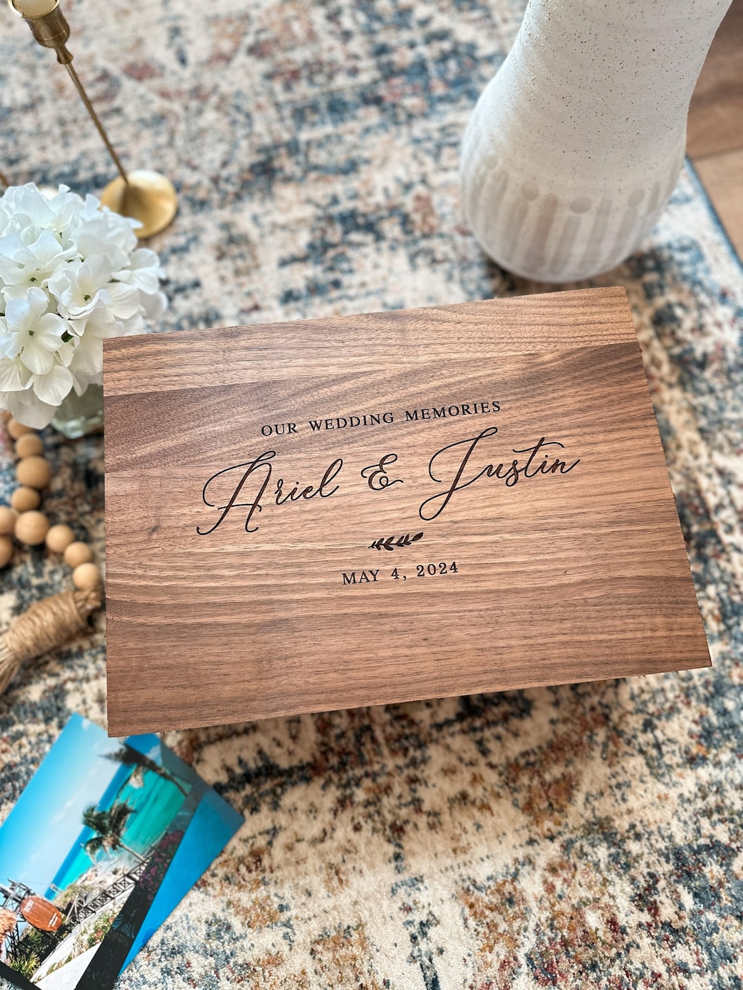 Personalized Wedding Keepsake Box, Wedding Memory Photo Gift Box ...