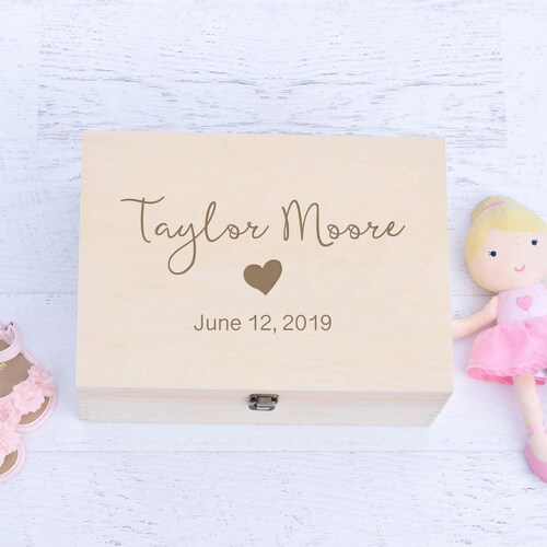 Baby Keepsake Box Personalized Baby Box New Born Baby Gift - Etsy