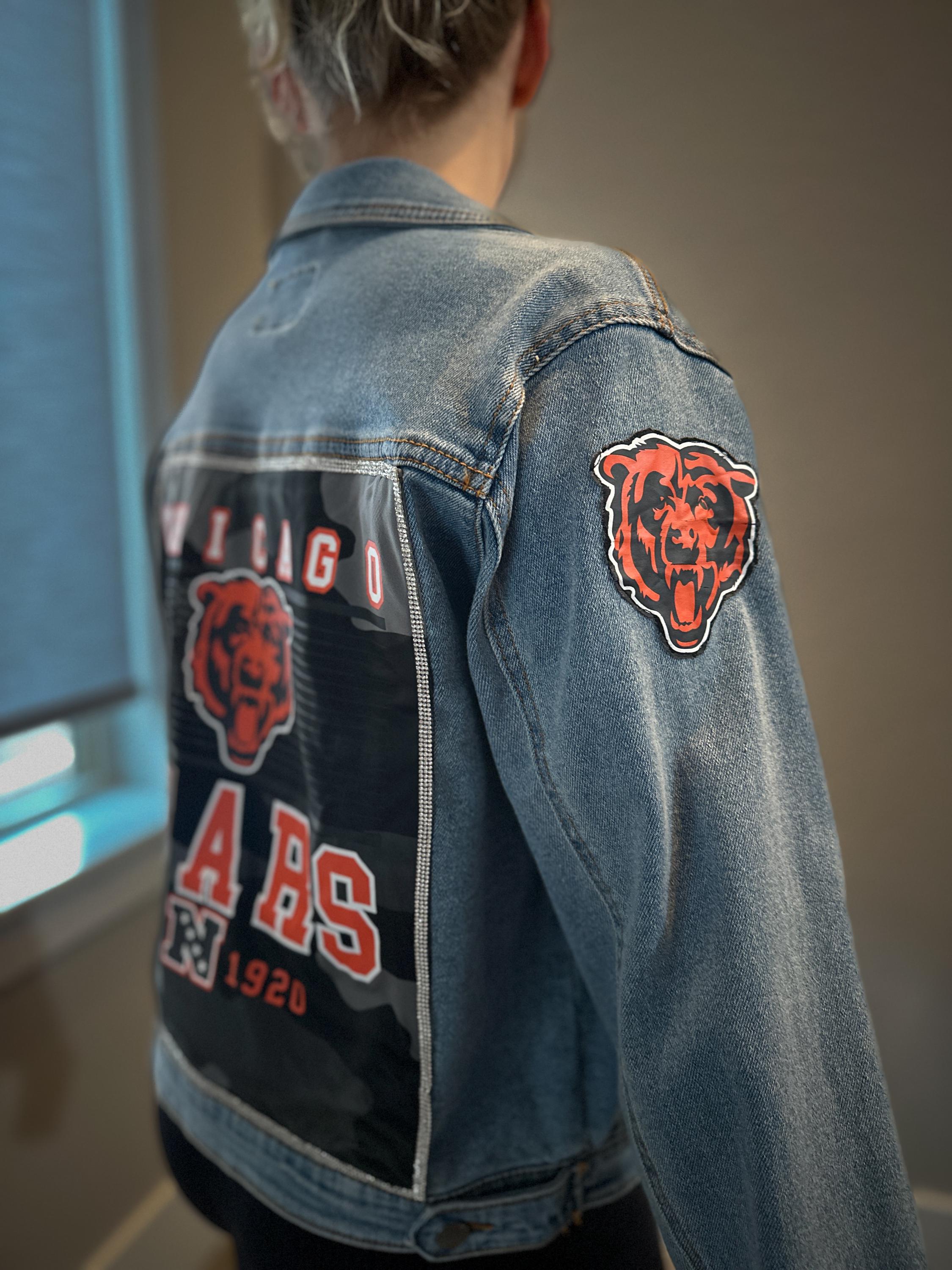 Chicago Bears NFL Custom Denim Jacket - Etsy
