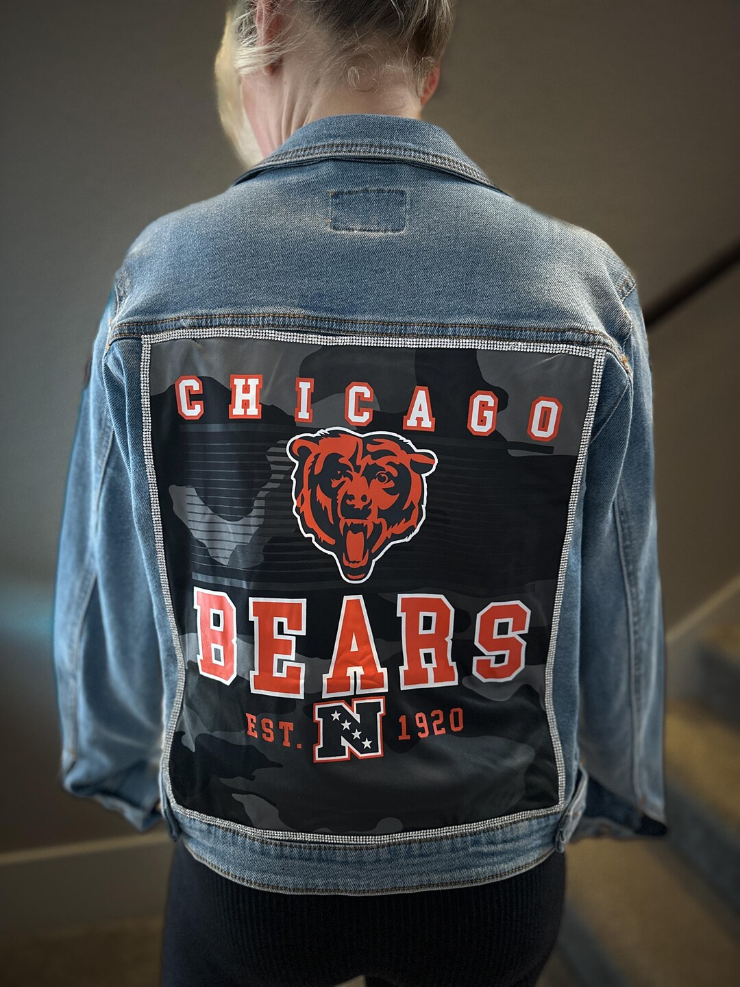 Chicago Bears NFL Custom Denim Jacket - Etsy