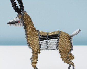 Beaded springbok wall piece: The endearing African bushbuck in | Etsy