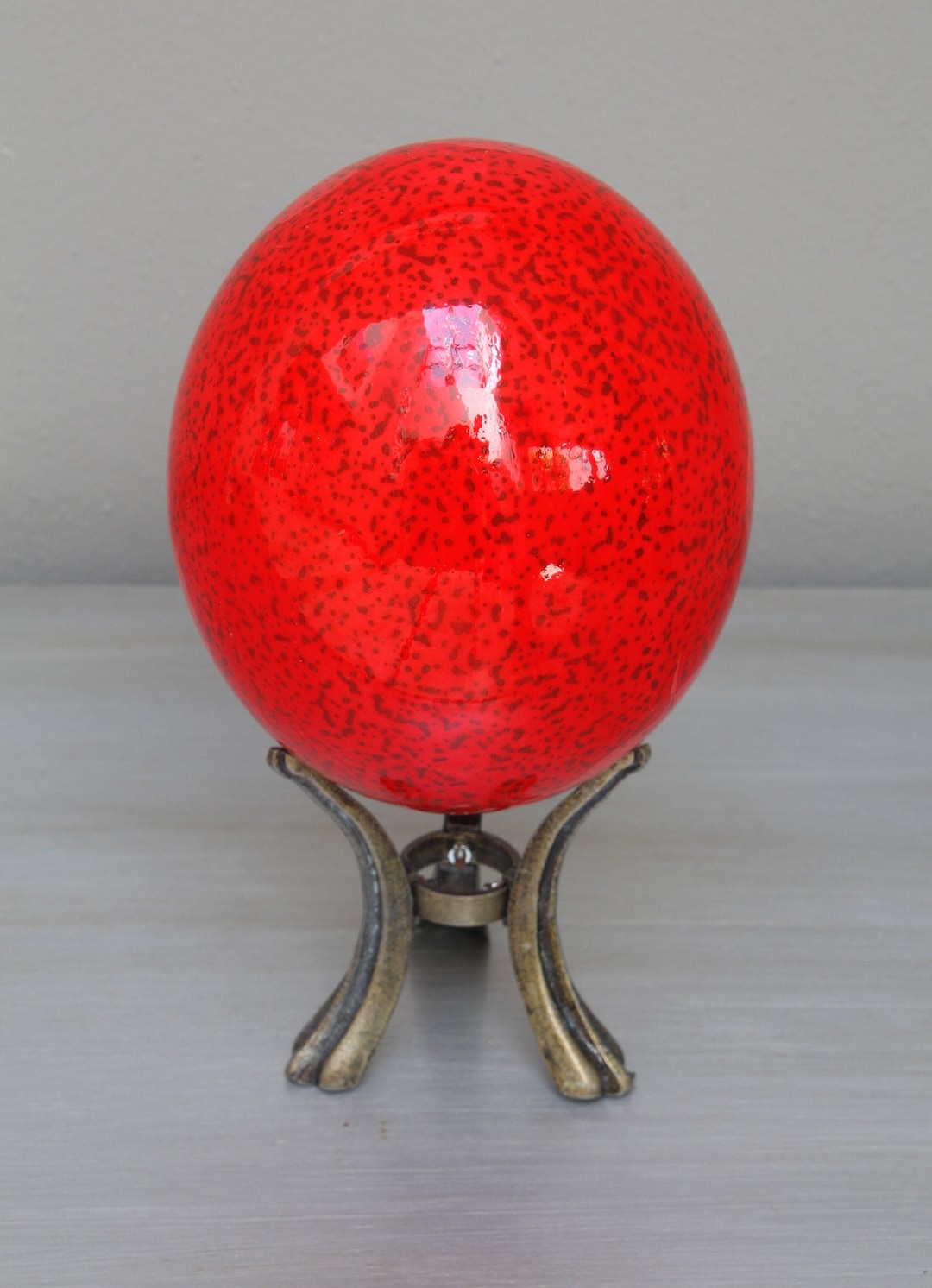 Speckled Red Ostrich Egg: an Iconic Decorative Piece for the Home or ...