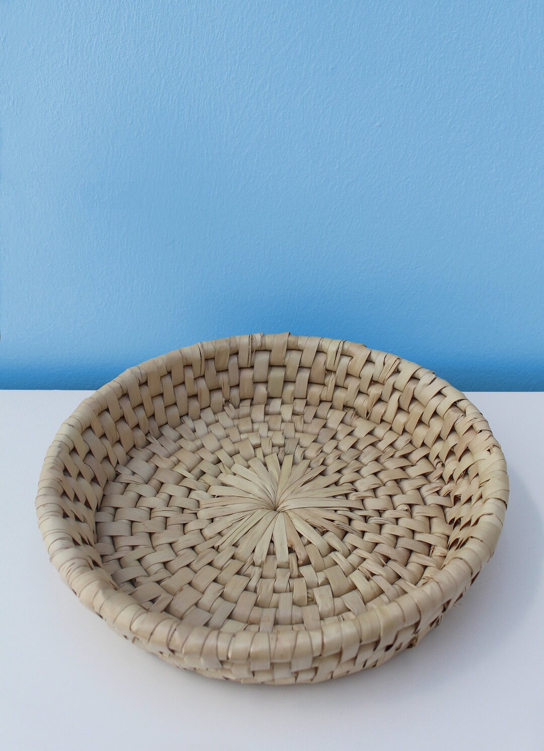 Swazi Basket 34 X 6cm: Yellow-cream Lusundvu Grass Are Woven Together ...