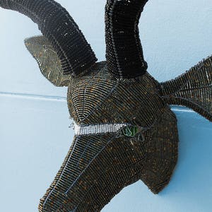Beaded Kudu Head: Vibrant and Uniquely Modern Africa, This Kudu Wire ...